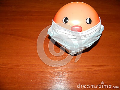 Gingerbread Man In Mask On White Background Royalty-Free Stock ...