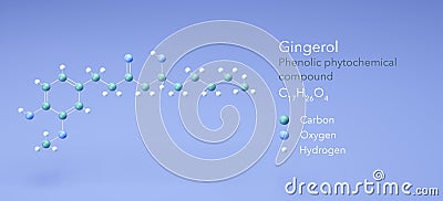 Gingerol Molecule, Molecular Structures, Phenolic Phytochemical ...