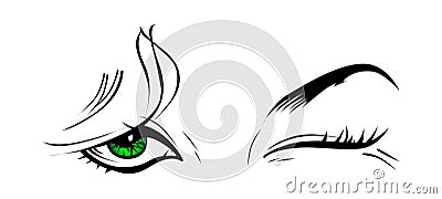 Girl Eye Wink Stock Images - Image: 16602174