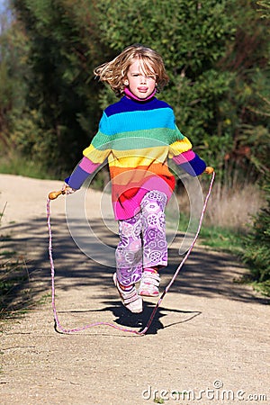 Girl Jumping Rope Royalty Free Stock Photos - Image: 18989418