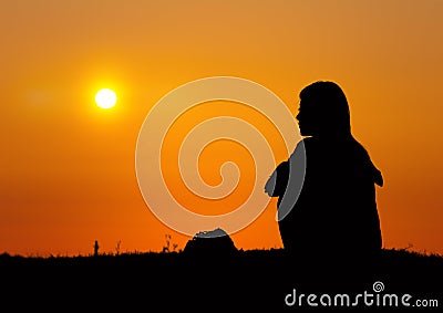 Girls To See The Sunrise Royalty Free Stock Photography - Image: 18044697