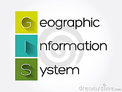 GIS - Geographic Information System Acronym, Concept Background Stock ...