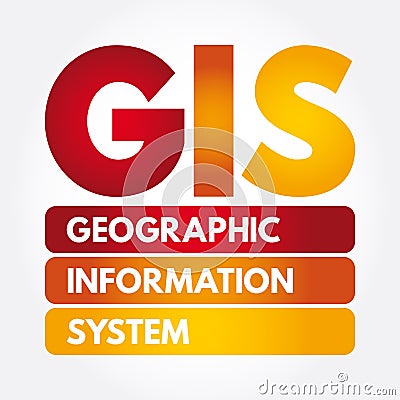 GIS - Geographic Information System Acronym, Concept Background Stock ...