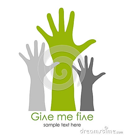 Give Me Five Symbol Stock Images - Image: 27368344