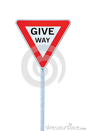Give Way Priority Yield Road Traffic Roadsign Sign Stock Photography ...