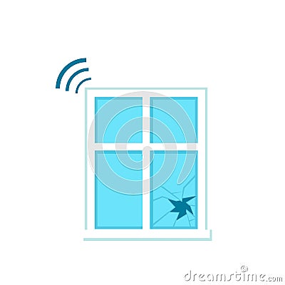 Glass Break Sensor Icon Vector Illustration | CartoonDealer.com #136801858