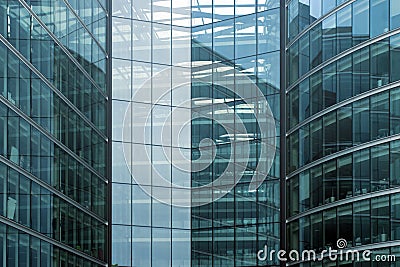 New York City Glass Building Stock Image - Image of cities, business ...