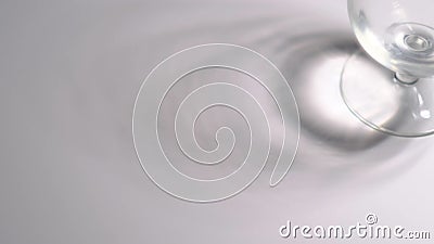 Glass of Water Soft Shadows Reflection on the Table, Out of Focus Stock ...