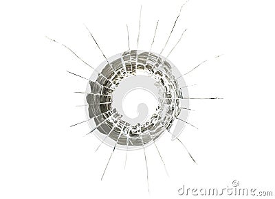 Glass Cracked By Bullet Impacts Stock Photo - Image: 48206199