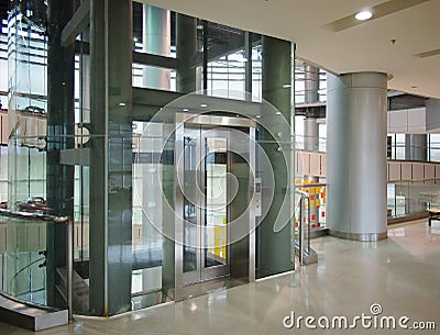 Glass Elevator Royalty Free Stock Image - Image: 25477366