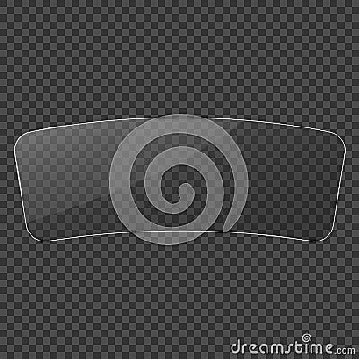 Glass Frame. Windshield. Realistic Clear Glass On Transparent ...