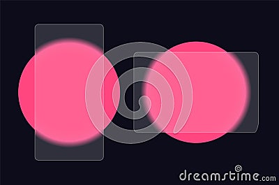 Glass Morphism Blur Red Gradient 3d Screen Transparent Vector ...