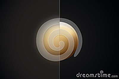 Glass Morphism Effect. Floating Sphere And Transparent Partition ...