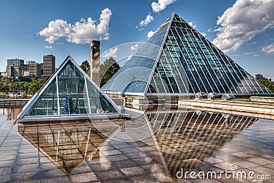 Glass Pyramids In Edmonton, Alberta, Canada Stock Photo - Image: 43095500