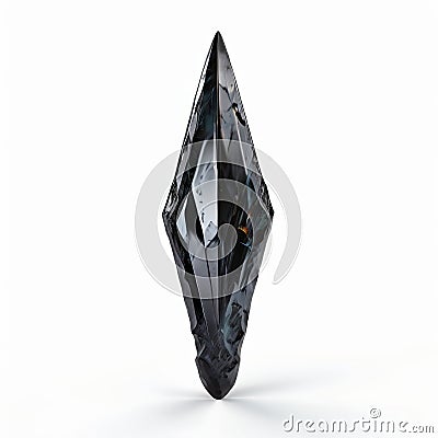 Glassy Obsidian Spearhead With A Sharp Edge Commonly Used Y Anc Royalty ...