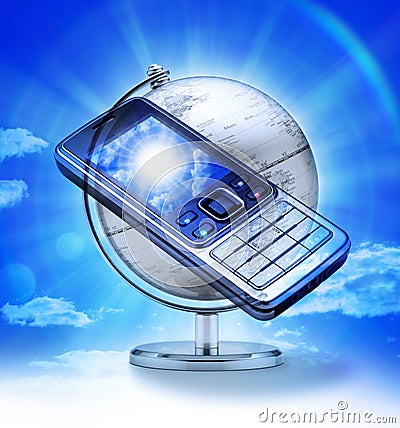 Global Cell Phone Travel Royalty Free Stock Photos - Image: 11911558
