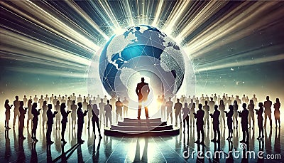 Global Leaders Unite, Standing Before The World, Symbolizing Unity And ...