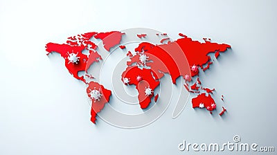 Global Microbial Networks On The Map. Royalty-Free Stock Photo ...