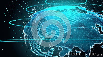 Global Network Connected. Concept Digital World Networks. Abstract ...