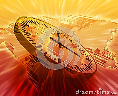 Global Time Management Royalty-Free Cartoon | CartoonDealer.com #10871900