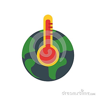 Global Warming Icon Vector Sign And Symbol Isolated On White Background ...
