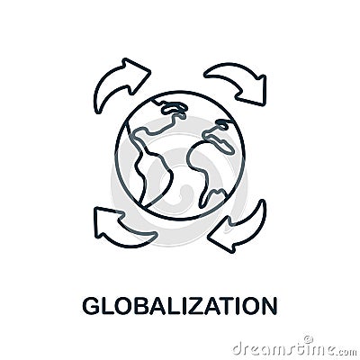 Globalization Line Icon. Monochrome Simple Globalization Outline Icon ...
