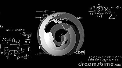 Globe and Mathematical Equation Stock Video - Video of math, online ...