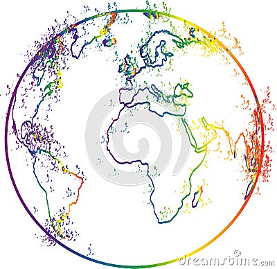 Globe Outline Royalty Free Stock Photography - Image: 25791807