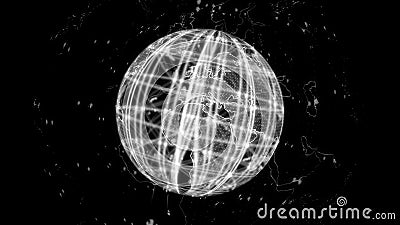 The Globe Spinning on Satellite View on Dark Background. Turning Earth ...