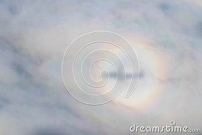 Glory Light Phenomenon Around The Shadow Of A Plane.Glory Of The Pilot ...