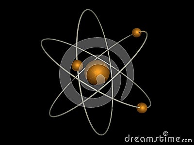 Glossy Atomic Structure On Black Background Stock Photo - Image: 16774090