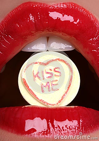 Glossy Red Kiss Me Lips Royalty Free Stock Photo - Image: 29871435