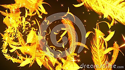 Glow Shiny Feather Particle Loop Animation Stock Footage - Video of ...