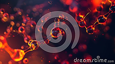 Glowing 3D Illustration Of Enzyme-substrate Royalty-Free Cartoon ...