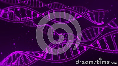 3D Purple DNA Spirals Animation Loop Motion Background Stock Footage ...
