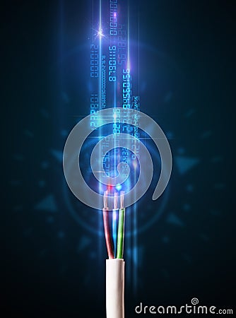 Glowing Electric Cable Stock Image | CartoonDealer.com #43889851