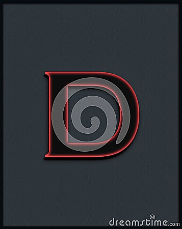 Glowing Ember Letter D On The Grey Stock Photo | CartoonDealer.com ...