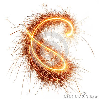 Glowing Ember Trails Vector Symbol On Transparent Background Stock ...