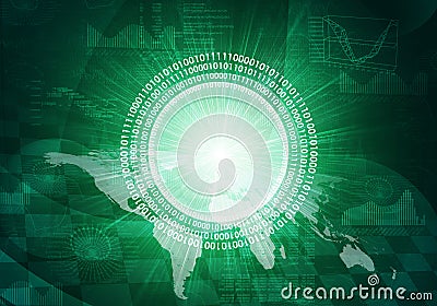 Glowing Figures And World Map. Hi-tech Background Stock Photography | CartoonDealer.com #41427692