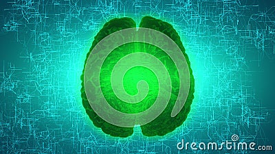 Glowing Green Brain Wired on Neural Surface or Electronic Conductors ...