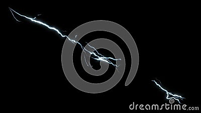 Glowing Lightning Thunderbolt Overlay Loop Graphic Element Stock Video ...