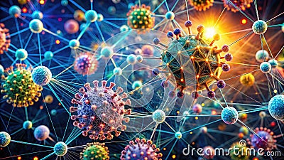 Glowing Microscopic Network Of Cellular Defense A Detailed ...