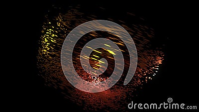 Glowing Moving Particles Gathering in Sphere. Animation Stock Video ...