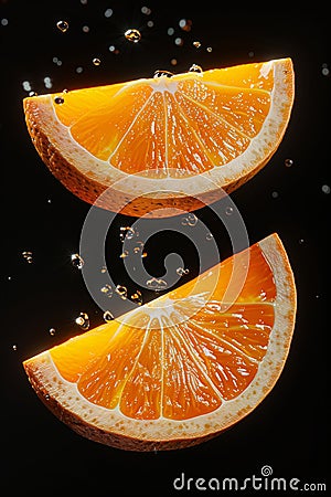 Gleaming Orange Segment Majesty - AI Generated Stock Photo ...