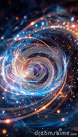 A Glowing Particle In A Quantum Realm Exploring Abstract Concepts Of ...