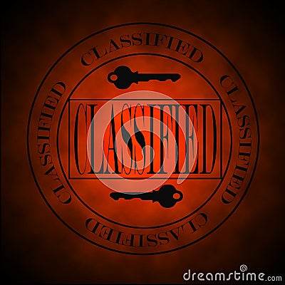 Glowing Red Classified Symbol Or Stamp Stock Photo | CartoonDealer.com ...