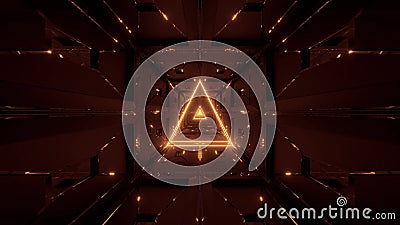 Glowing Triangle Wireframe Design 3d Illustration Motion Background ...
