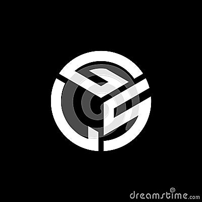 GLS Letter Logo Design On Black Background. GLS Creative Initials ...