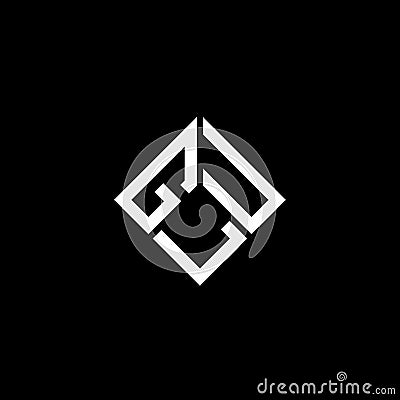 GLU Letter Logo Design On Black Background. GLU Creative Initials ...