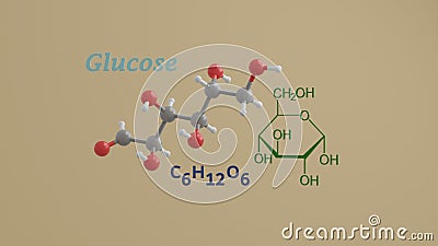 Glucose Reducing Sugar Science Molecule 3D Render Illustration ...